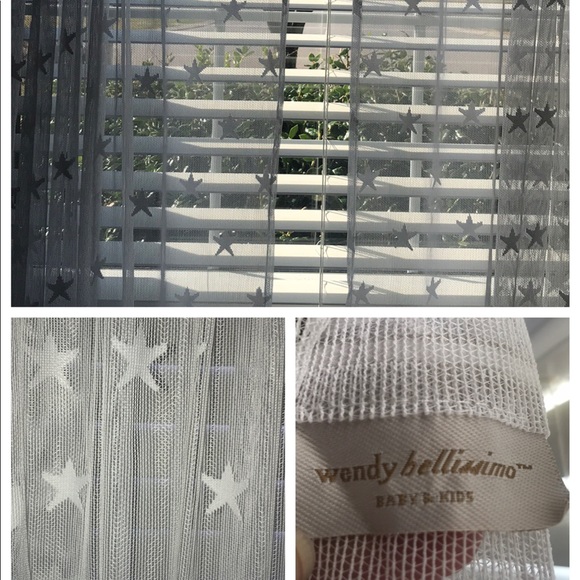 Wendy Bellissimo | Accents | Rare 4 White Starlight Curtains Wendy ...
